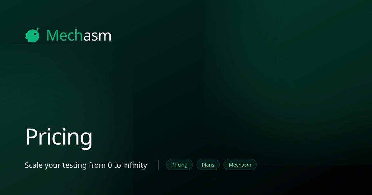Pricing | Mechasm